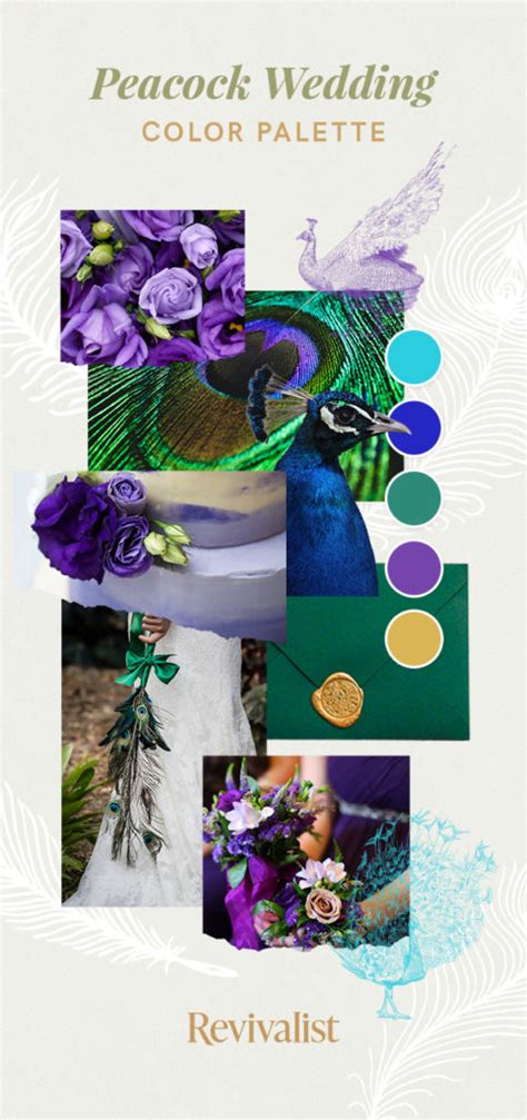 Timeless Peacock Color Palette Inspiration For Your Wedding