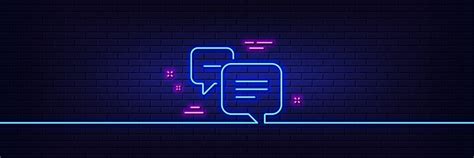 도트 메시지 줄 아이콘입니다 채팅 댓글 기호 음성 거품 네온 라이트 글로우 효과 벡터 3차원 형태에 대한 스톡 벡터 아트 및 기타 이미지 Istock