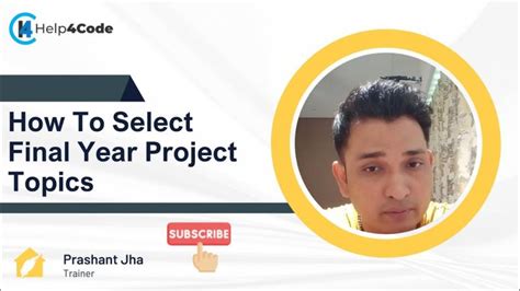 Prashant Jha On Linkedin How To Select Final Year Best Project Idea Educational