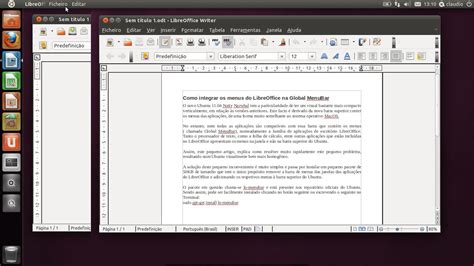 Como Integrar Os Menus Do Libreoffice Na Global Menubar Ubuntued
