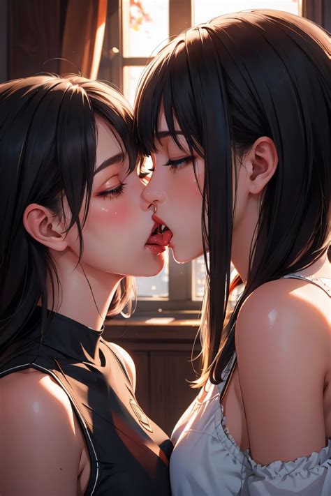 Kiss French Kiss Tongue By Fefaaiart