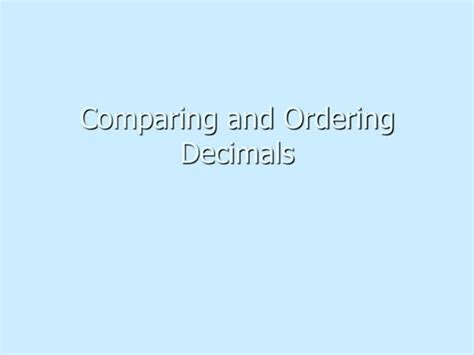 Decimals Ppt