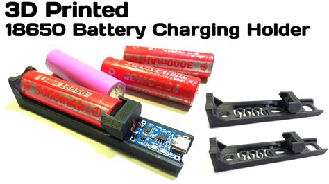 18650 Battery Charging Holder Diy 18650 Battery Holder 3d Printed 18650 Battery Charger