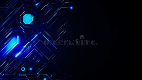 A Sleek Futuristic Representation Of Digital Blue Technology Featuring Glowing Blue Circuit