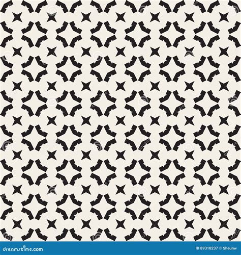 Seamless Geometric Pattern Monochrome Texture Stock Vector Illustration Of Print Decorative
