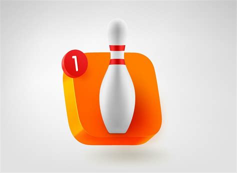 Bowling App Button Concept 3d Vector Mobile Application Icon 24917192 Vector Art At Vecteezy