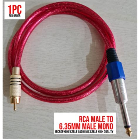 Rca Male To Mm Male Mono Microphone Cable Audio Mic Cable High Quality Meter Shopee