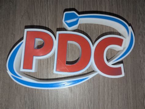 Pdc Wall Sign By Mazdadarts Makerworld Download Free 3d Models