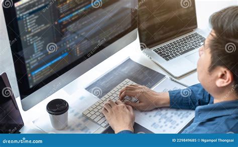 Professional Development Programmer Working In Programming Website A Software And Coding