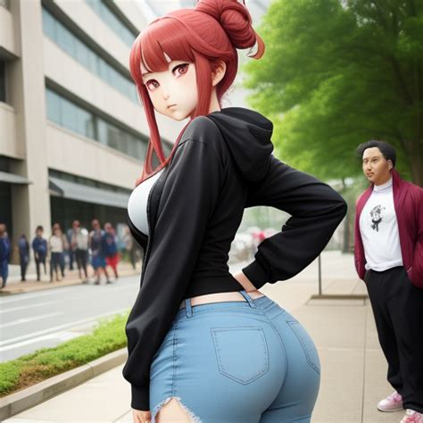 Pixel Image Converter Big Booty Anime Girl Outside With Men Around Her
