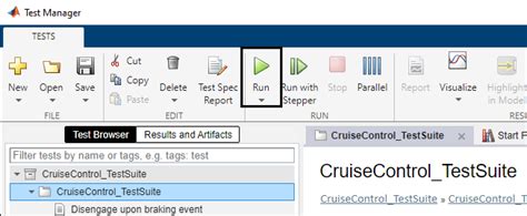 Run A Test Suite And Resolve Missing Model Coverage Matlab And Simulink