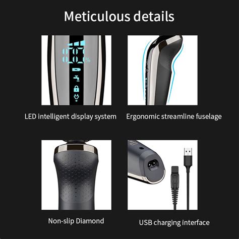 Multi-function waterproof rotary electric shaver