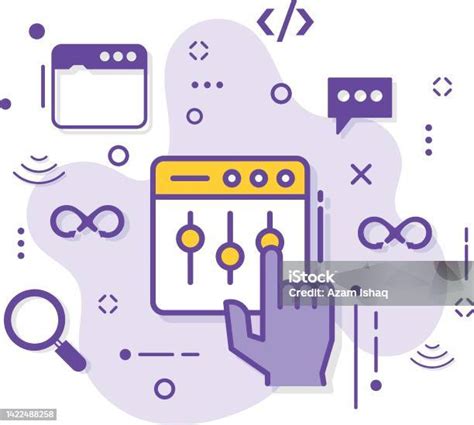 수동 설정 개념 웹 사이트 제어판 옵션 벡터 아이콘 디자인 클라우드 컴퓨팅 및 인터넷 호스팅 서비스 기호 Vpn에 대한 스톡