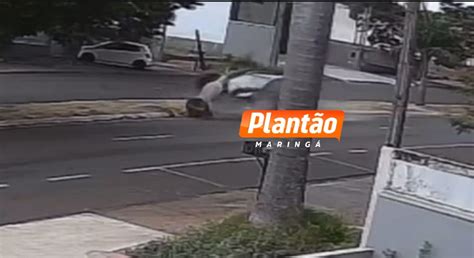 Vídeo Mostra Carro Derrubando Coqueiro Após Acidente Em Maringá Plantão Maringá