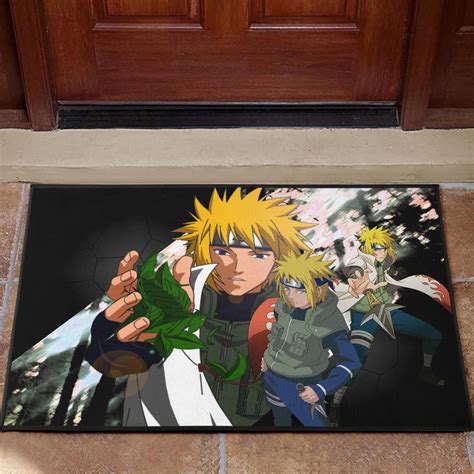 Order Naruto Anime Minato Konoha Hokage Kunai Fighting Door Mat Home Decor From Brightroomy Now
