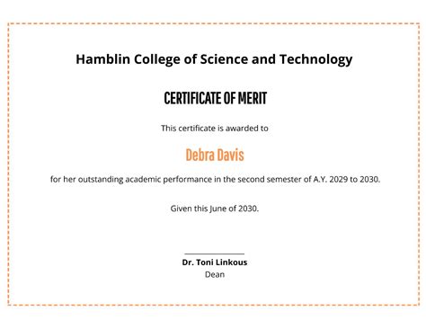 Free Merit Certificate Templates Certificate Of Merit Template Explore Our Collection Of