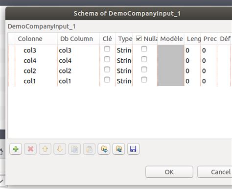 how to achieve schema columns and types using qlik community