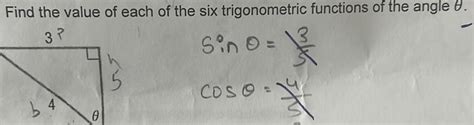 [answered] Find The Value Of Each Of The Six Trigonometric Functions Of Kunduz
