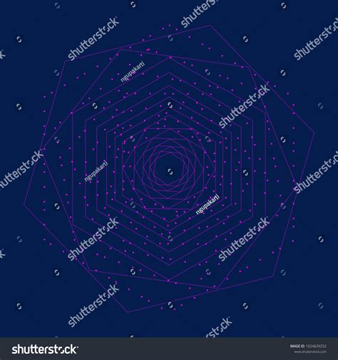 Sacred Geometry Circle Creative Isolated Dark Stock Vector Royalty