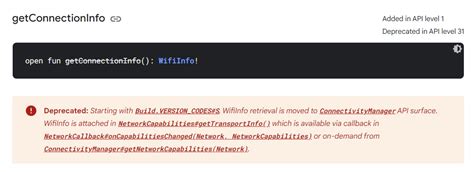 wifimanager的getconnectioninfo被弃用了？快来使用connectivitymanager获取更全的网络信息吧 csdn博客