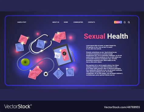 Sexed Application Condoms Sexual Health Education Vector Image