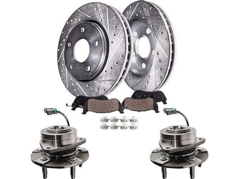 Front Brake Pad And Rotor And Wheel Hub Kit Compatible With 2002 2007 Saturn Vue 2003 2004