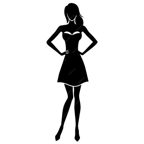 Premium Vector A Slim And Sexy Woman Standing Pose Vector Silhouette Stylish Pose Silhouette