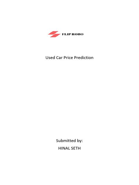Second Hand Car Price Prediction Pdf Support Vector Machine Dependent And Independent
