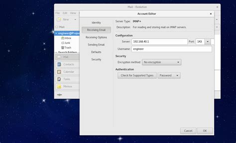 Solved 6 Configure The Evolution E Mail Client To