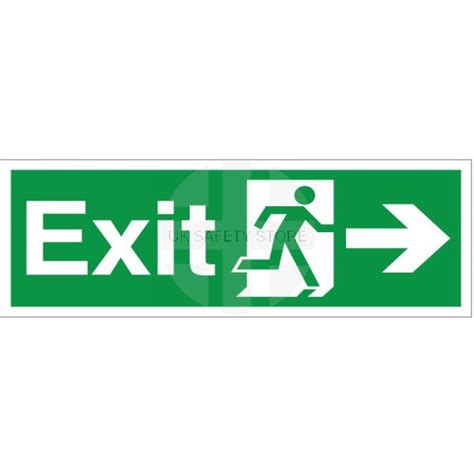 Exit Arrow Right Sign UK Safety Store