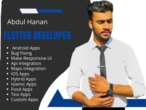 Be Your Expert Flutter App Developer By Abdulhanan145 Fiverr