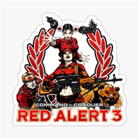 Red Alert 3 Logo Sticker For Sale By Strayapostate Redbubble