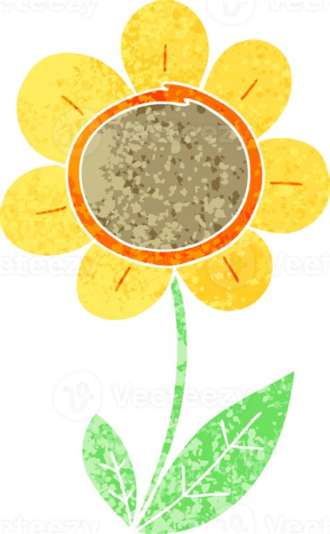 Retro Ilustración Estilo Peculiar Dibujos Animados Margarita 45217149 Png