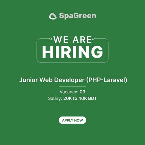 Spagreen Jobs Webdeveloper Laraveljobs Backenddeveloperjob Spagreen Creative