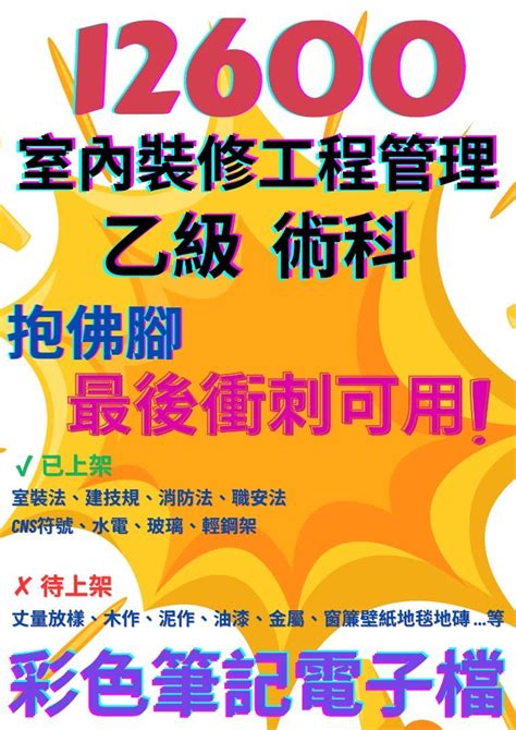 《12600 建築物室內裝修工程管理 乙級》★cns 符號圖例 20頁★自製考試重點筆記．通關考證必備．讀書技巧．用心整理．美觀易讀