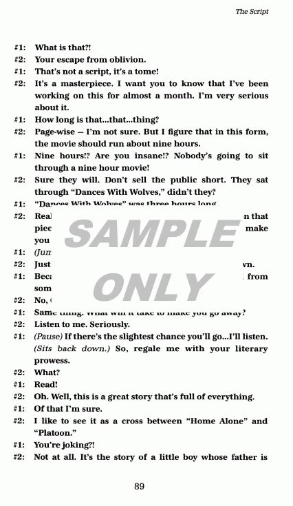 Acting Scripts For One Person