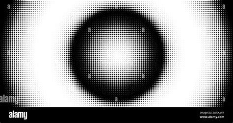Halftone Design Background Circle Frame Dotted Background Round Border Icon Using Halftone