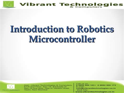 Robotics Introduction To Robotics Microcontroller Ppt Digital Audio Computer Software