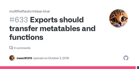 Exports Should Transfer Metatables And Functions · Issue 633