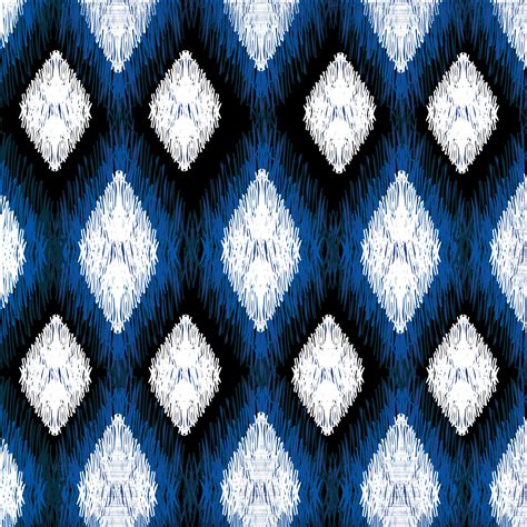 Ikat Ethnic Seamless Pattern Abstract Ogee Textured Background Vector Art At Vecteezy