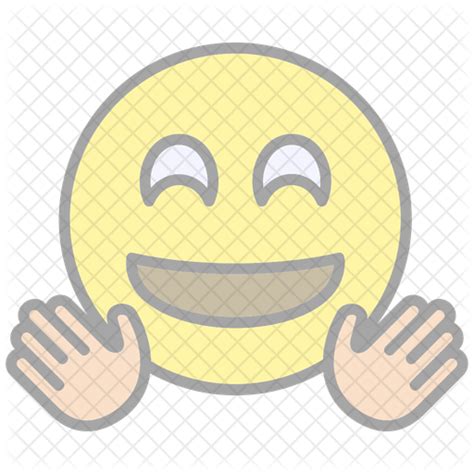 Hugging Face Emoji Icon Download In Colored Outline Style