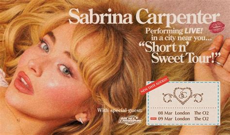 Billets Sabrina Carpenter Extra Date Added Dans London à The O2 Le Dim 9 Mars 2025 19 00