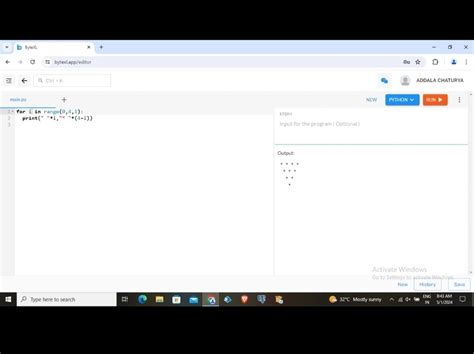 Day 33 Pattern Code By Qis Chathurya Addala Posted On The Topic