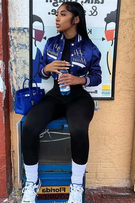 Details Women Varsity Jacket Blue Cropped Long Sleeves Embroidery High Maintenance Print O Neck