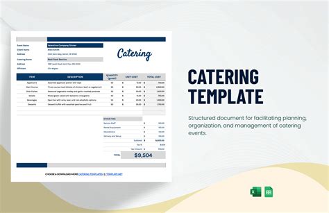 Free Editable Catering Templates In Excel To Download