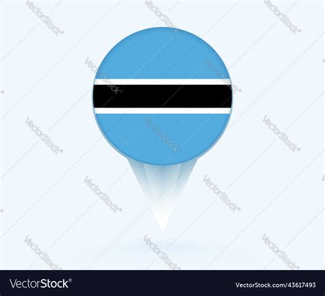 Map Pointer With Flag Of Botswana Royalty Free Vector Image