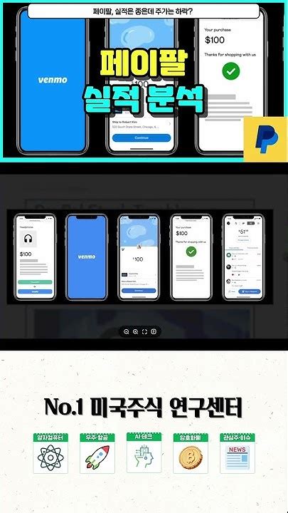 페이팔 실적은 좋은데 주가는 하락 실적 분석 3분주식 미국주식연구센터 Shorts Youtube