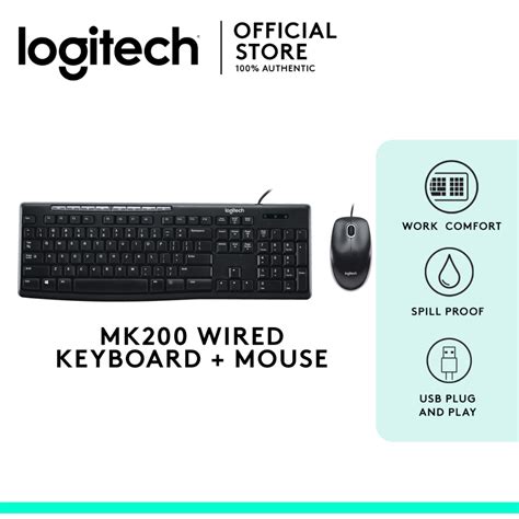 Logitech Media Combo Mk200 Full Size Keyboard And High Definition