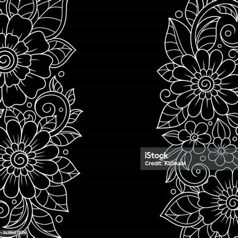 동부 전통의 프레임 헤나 문신 장식 패턴으로 양식화책 노트북 관 잡지 엽서 및 폴더에 대한 커버를 장식합니다 멘디 스타일의 꽃 테두리 0명에 대한 스톡 벡터 아트 및 기타