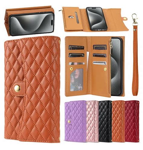 아이폰xr 퀄팅 명품 가죽 카드수납 지갑 스트랩 줄 다이어리 핸드폰 케이스 티몬